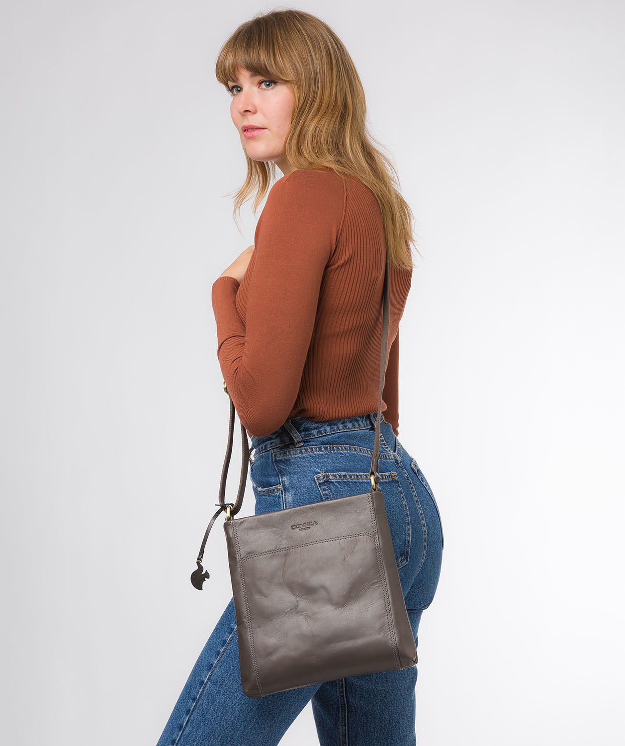 Conkca London Leather Crossbody Bag Dink Slate