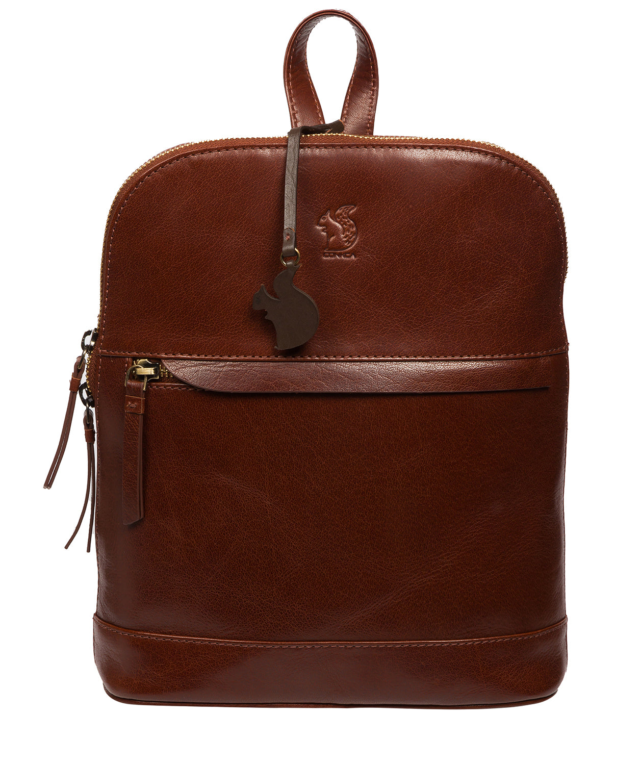 Brown Leather Backpack 'Amora' by Conkca London