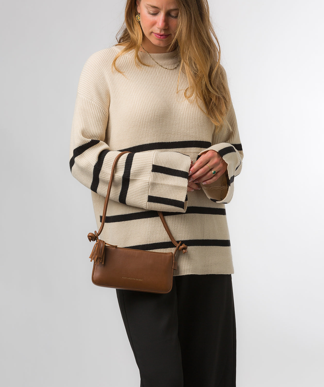 'Taylor' Chestnut Nappa Leather Grab Bag Pure Luxuries London