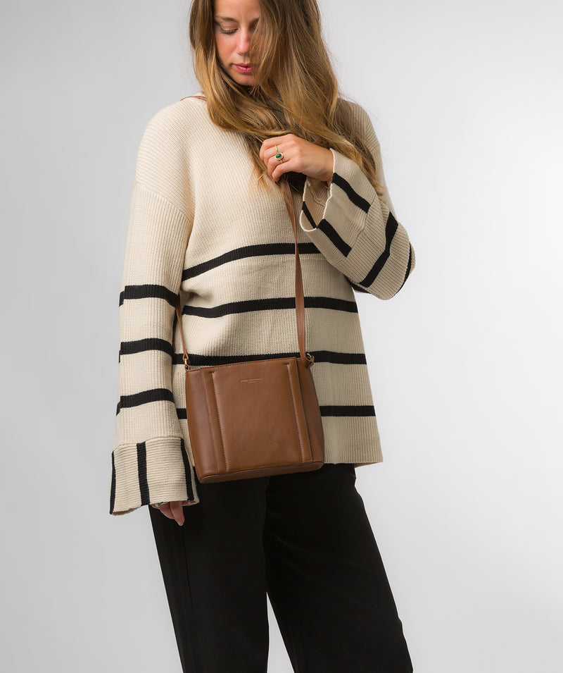 Chestnut Leather Crossbody Bag 'Kali' by Pure Luxuries – Pure Luxuries ...