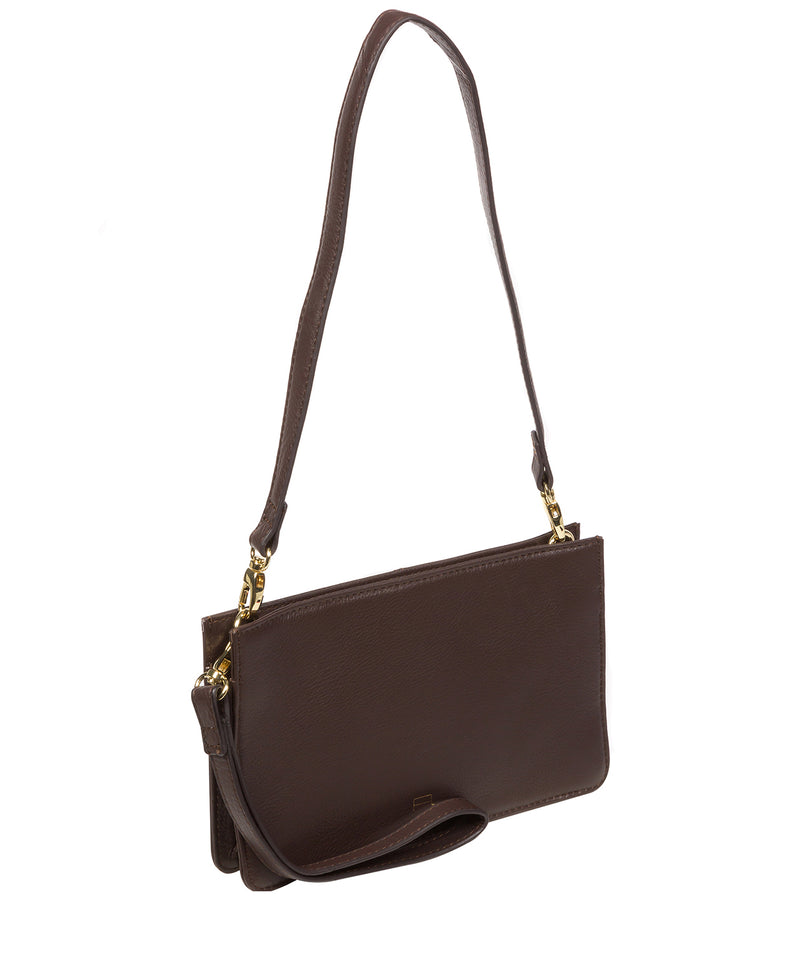 'Layla' Hot Fudge Nappa Leather Grab Clutch Bag Pure Luxuries London