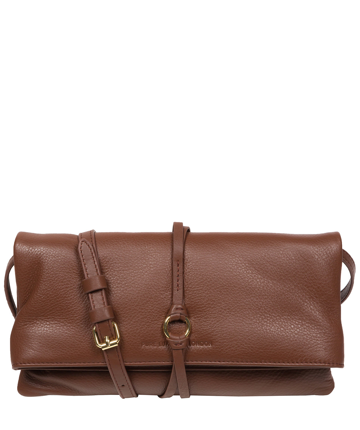 Tan Leather Crossbody Bag 'Selene' by Pure Luxuries