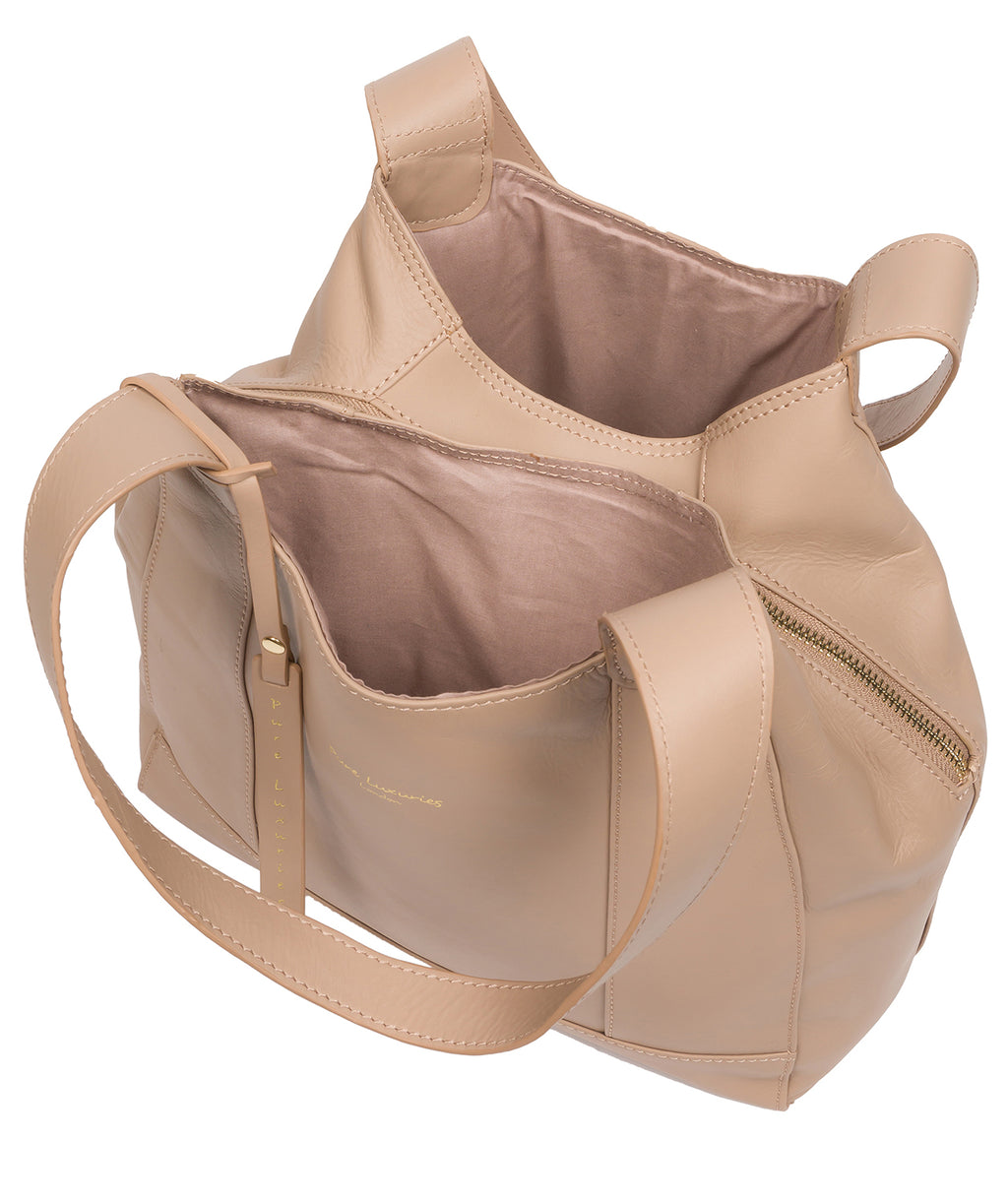 Natural Taupe Leather Handbag 'Colette' by Pure Luxuries – Pure ...