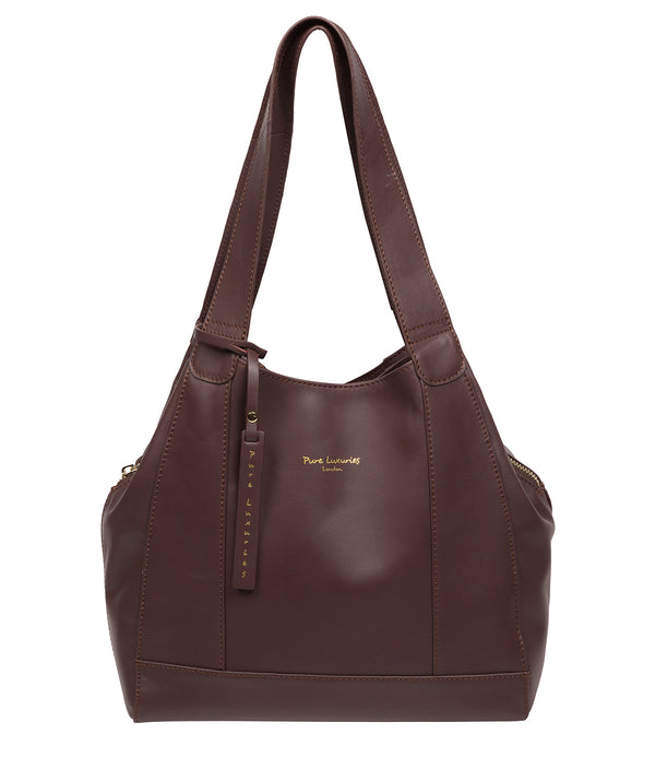 Purple Leather Handbag 'Colette' by Pure Luxuries
