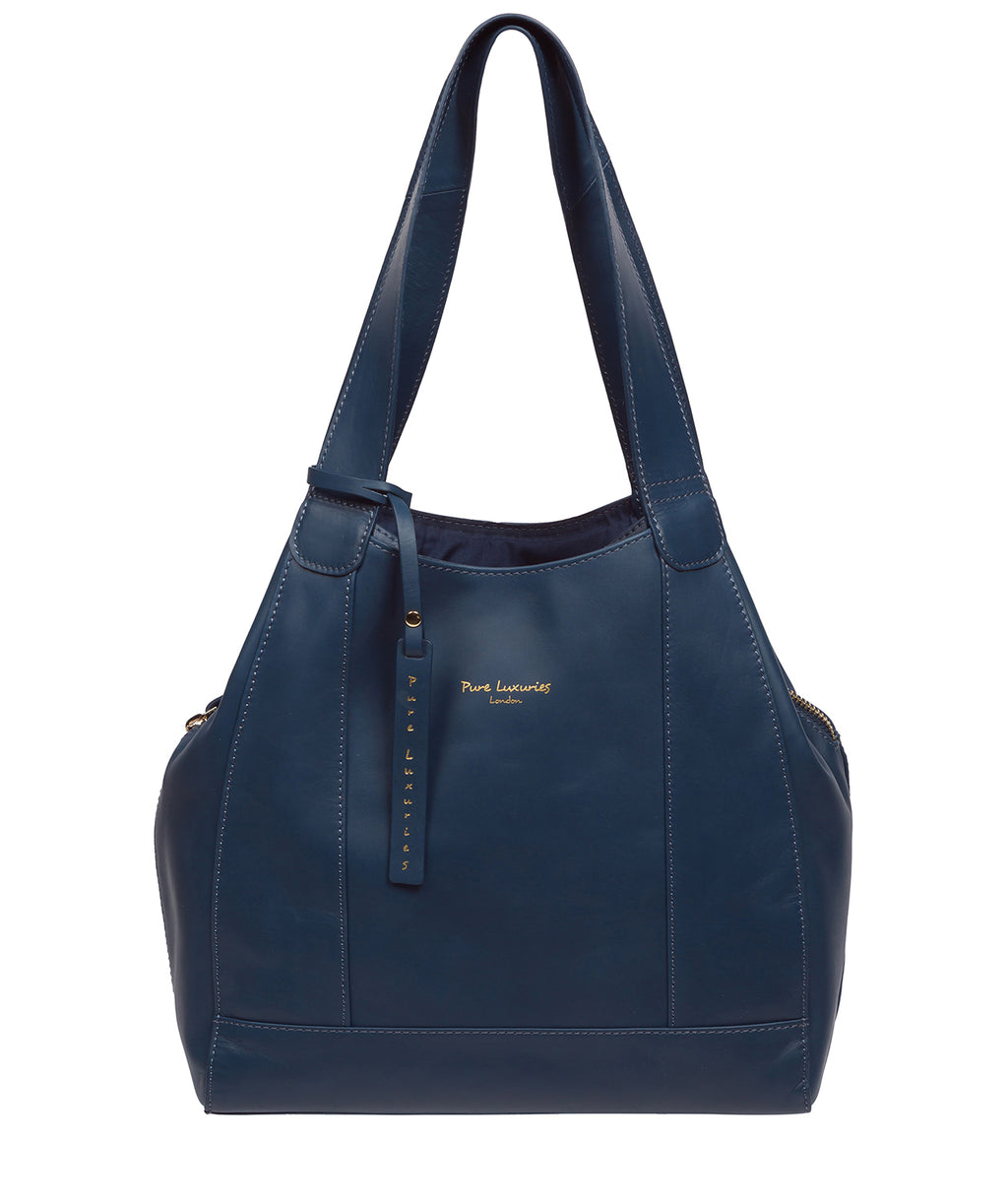 True Blue Leather Handbag 'Colette' by Pure Luxuries – Pure Luxuries London