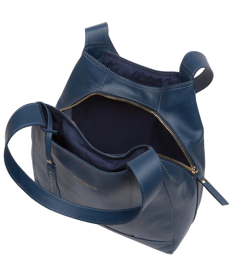 Blue Leather Handbag 'Colette' by Pure Luxuries – Pure Luxuries London