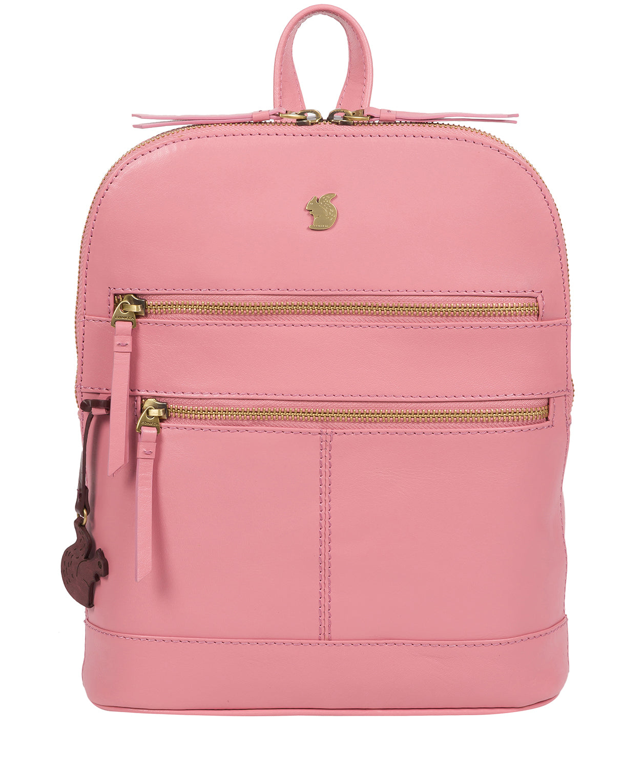 Pink Leather Backpack 'Francisca' by Conkca London
