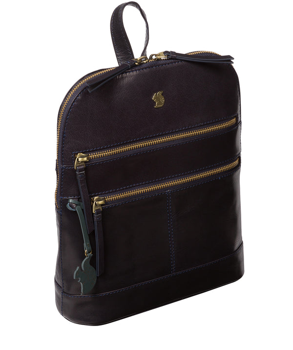 Conkca London Leather Backpack Francisca Navy
