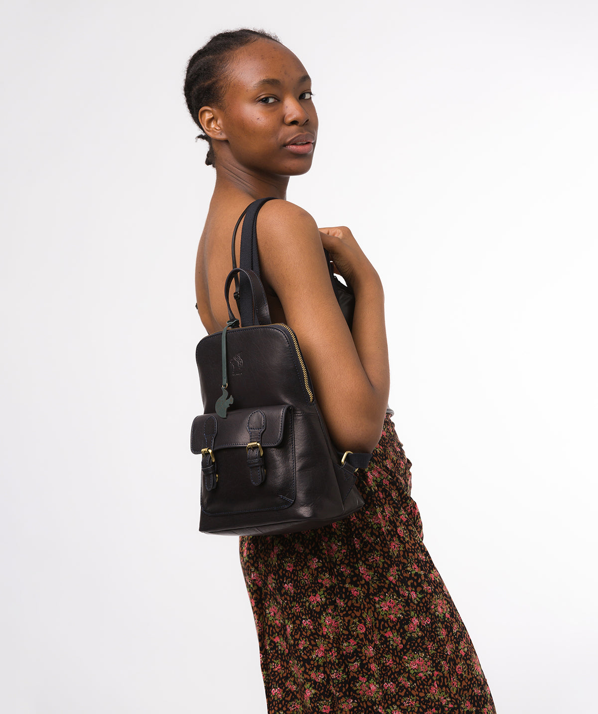 Conkca London Leather Backpack Kendal Navy