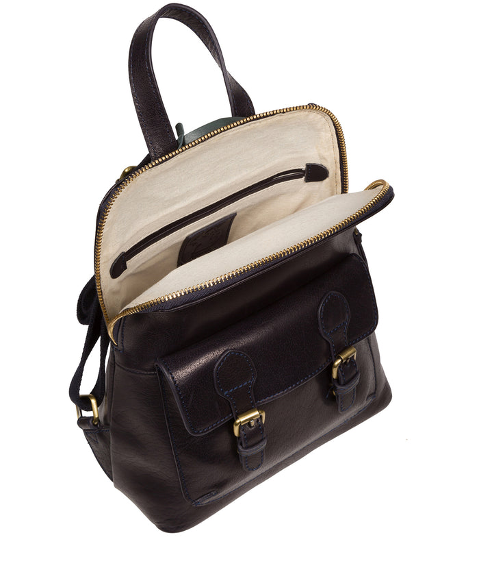 Conkca London Leather Backpack Kendal Navy