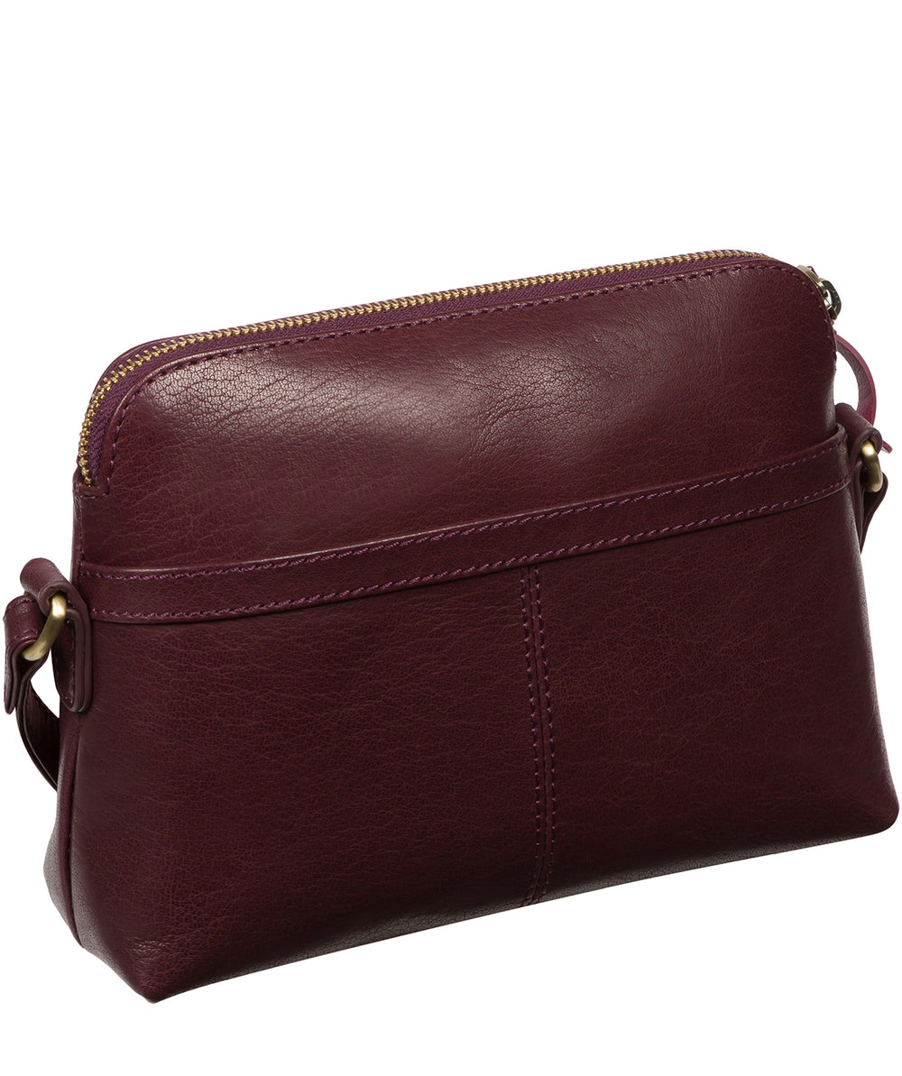 Purple Leather Crossbody Bag 'Dainty' by Conkca London