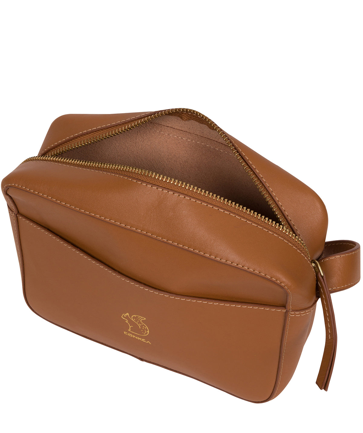Tan Leather Crossbody Bag 'Tatum' by Conkca London
