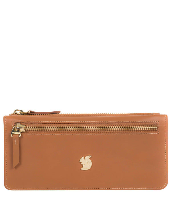 Conkca London Leather Bi-Fold Purse Saddle Tan