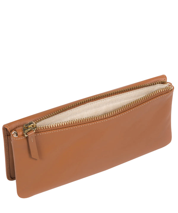 Conkca London Leather Bi-Fold Purse Saddle Tan