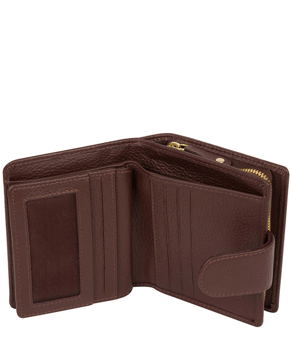 Brown Leather Coin Holder Purse 'Annalise' by Cultured London