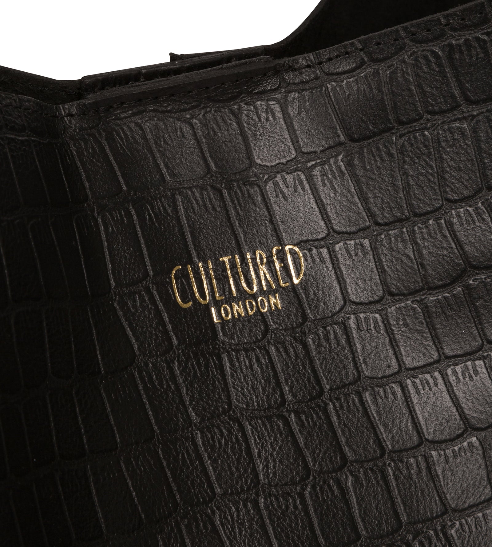 Black Leather Shoulder Bag 'Harrow' by Cultured London