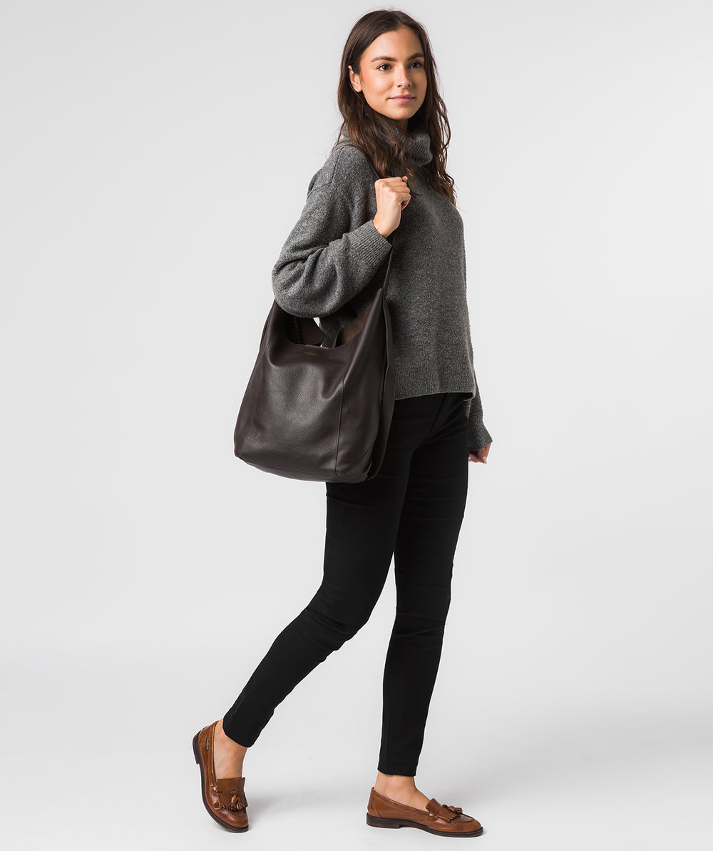 Brown Leather Shoulder Bag 'Harrow' by Cultured London