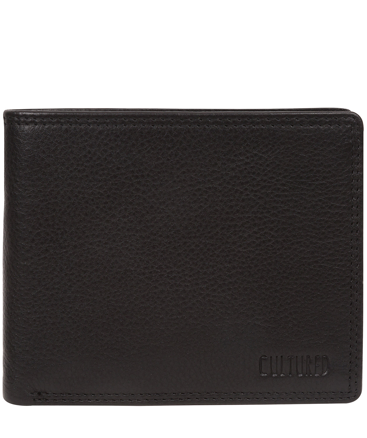 Black Leather BiFold Wallet 'Callum' by Cultured London