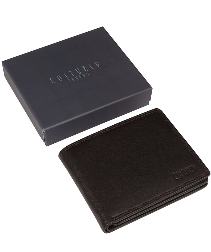 Brown Leather BiFold Wallet 'Callum' by Cultured London