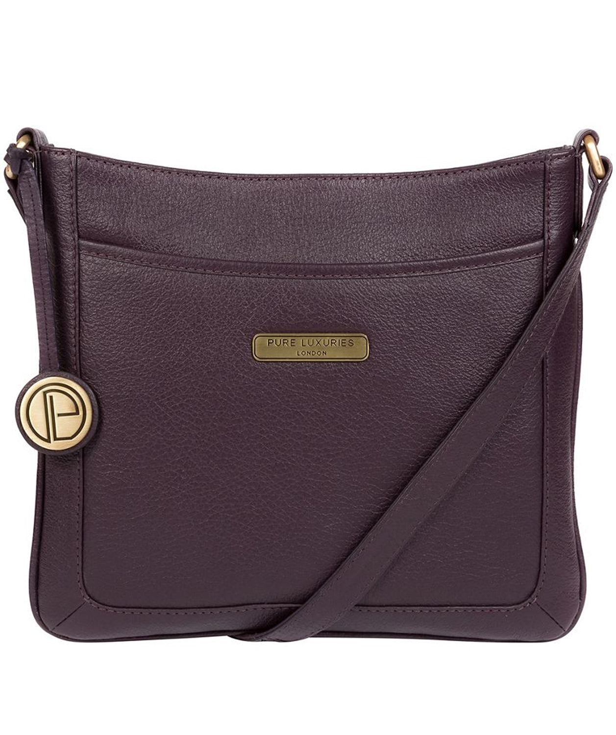 Purple Leather Crossbody Bag 'Linby' by Pure Luxuries