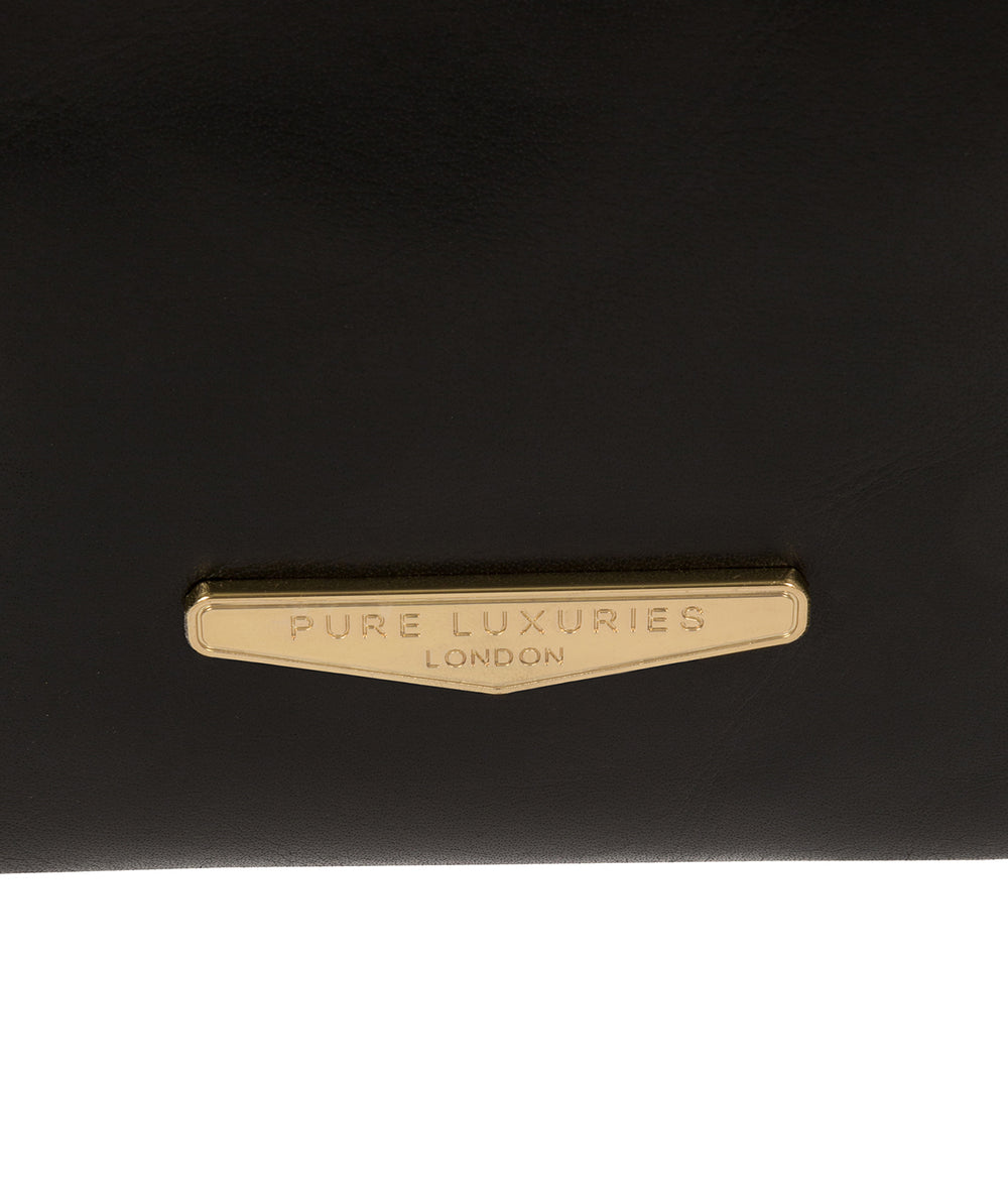 Black Leather Backpack 'Delfina' by Pure Luxuries