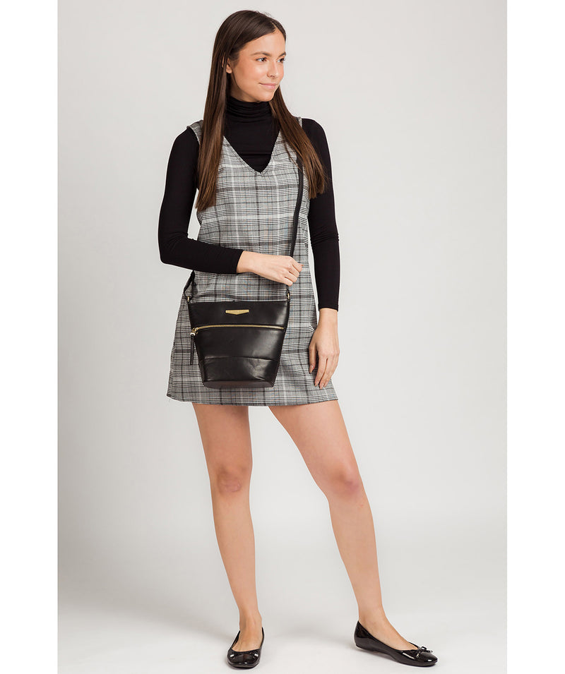 Black Leather Crossbody Bag 'Caterina' by Pure Luxuries – Pure Luxuries ...