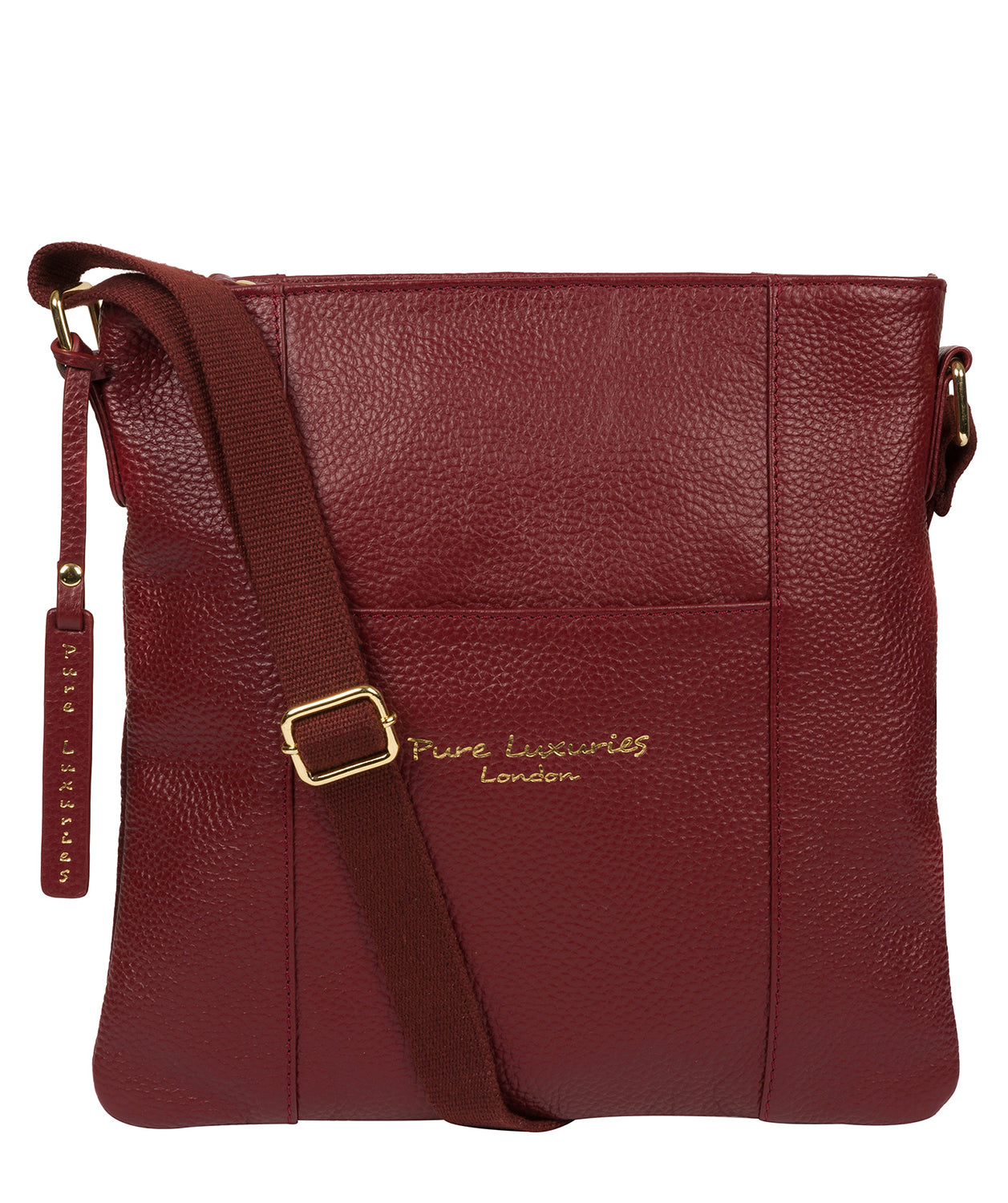 Red Leather Crossbody Bag 'Kayley' by Pure Luxuries