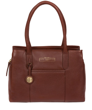 Chestnut Leather Handbag 'Chatham' by Pure Luxuries