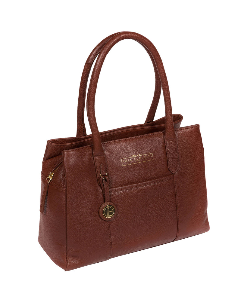 Chestnut Leather Handbag 'Chatham' by Pure Luxuries
