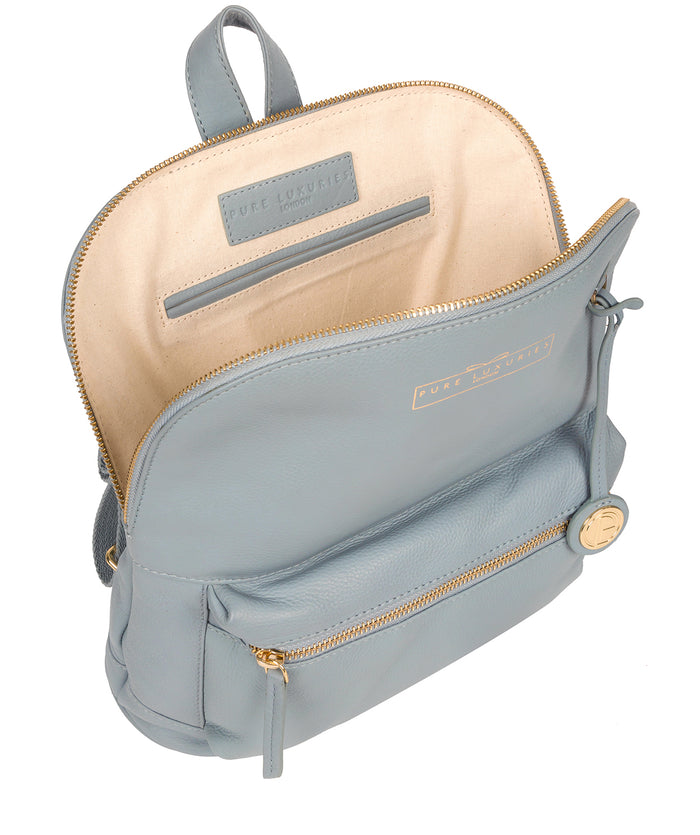 Blue Leather Backpack 'Kinsely' by Pure Luxuries