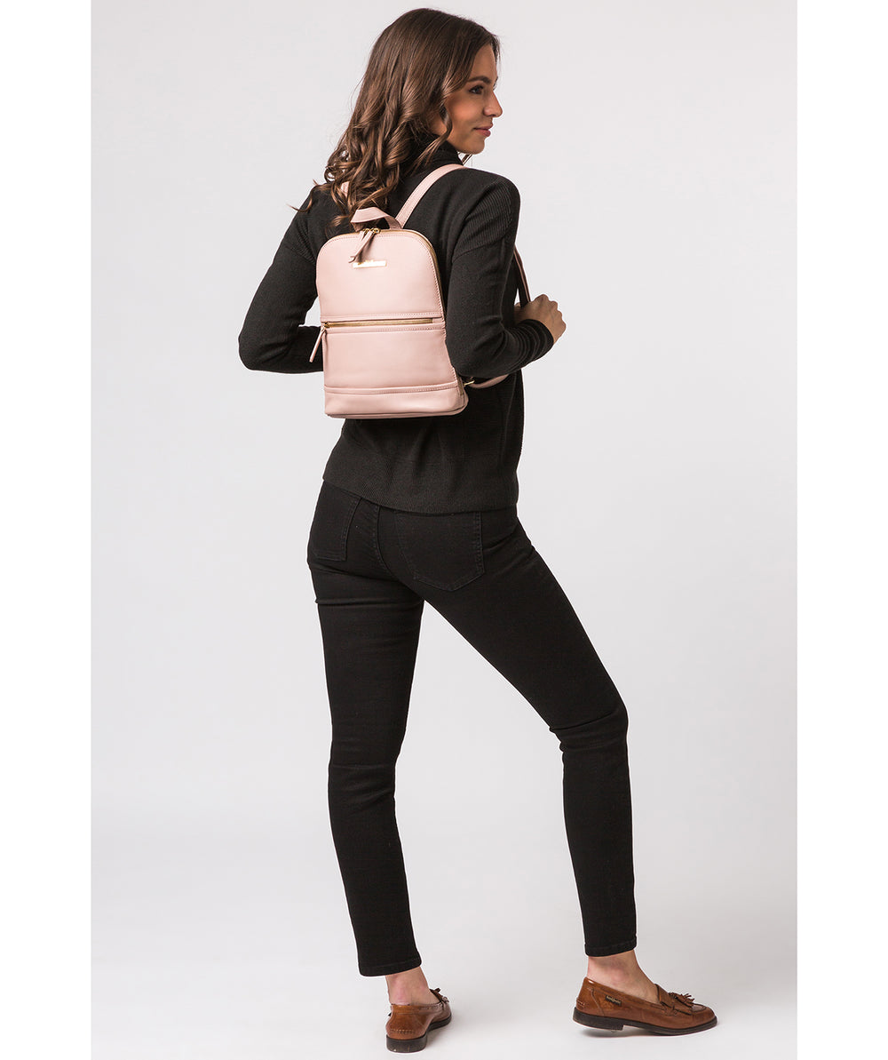 Pink Leather Backpack 'Elland' by Pure Luxuries