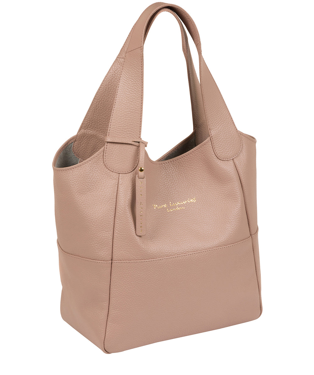 Pink Leather Tote Bag 'Freer' by Pure Luxuries