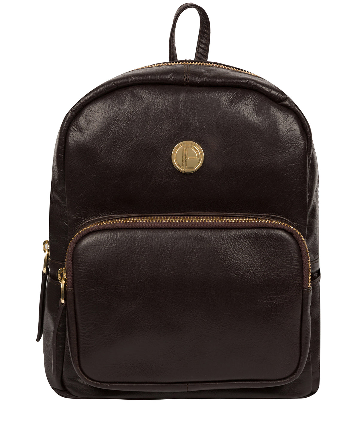 Brown Leather Backpack 'Cora' by Pure Luxuries