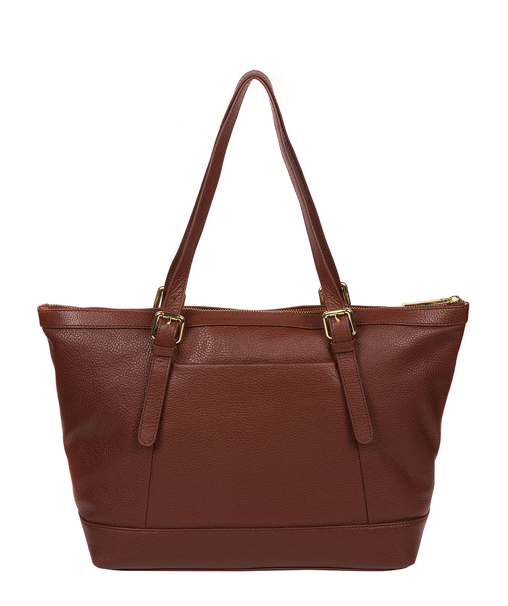 Chestnut Leather Tote Bag 'Emily' by Pure Luxuries – Pure Luxuries London