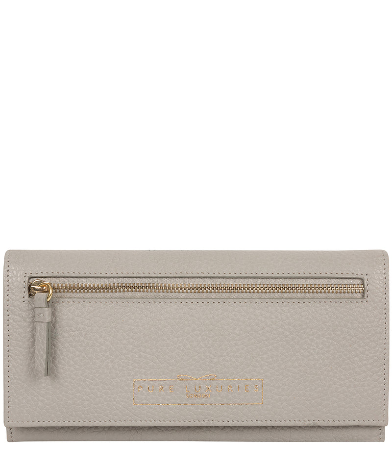 Grey Leather Bi-Fold Purse 'Monika' by Pure Luxuries – Pure Luxuries London
