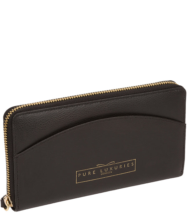 Black Leather Purse 'Jenika' by Pure Luxuries