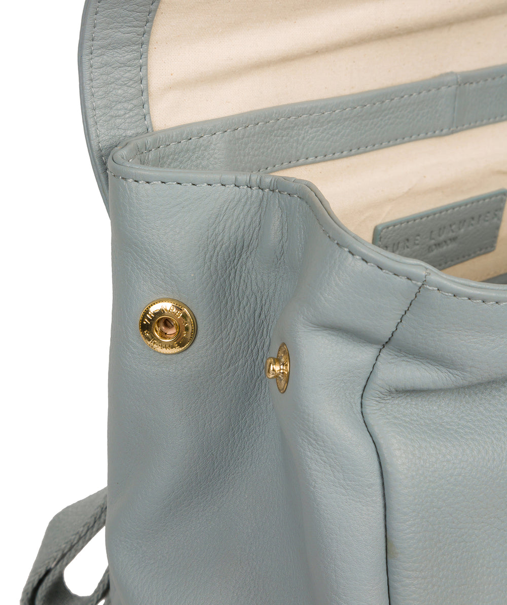 Blue Leather Backpack 'Daisy' by Pure Luxuries
