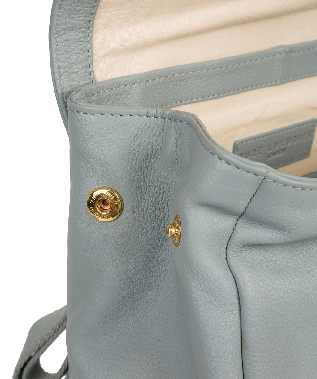 Blue Leather Backpack 'Daisy' by Pure Luxuries – Pure Luxuries London