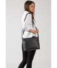 Blue Leather Shoulder Bag 'Helmsley' by Pure Luxuries