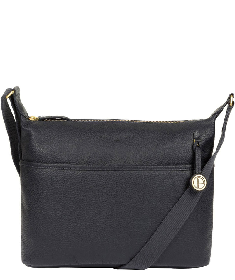 Blue Leather Shoulder Bag 'Helmsley' by Pure Luxuries – Pure Luxuries ...