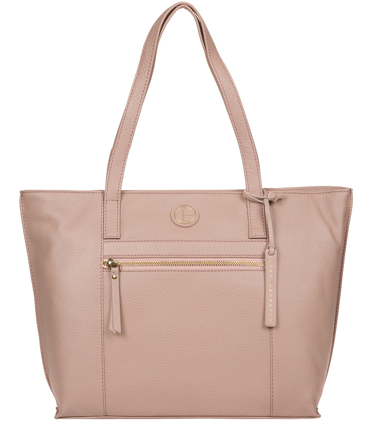 Pink Leather Tote Bag 'Skye' by Pure Luxuries – Pure Luxuries London
