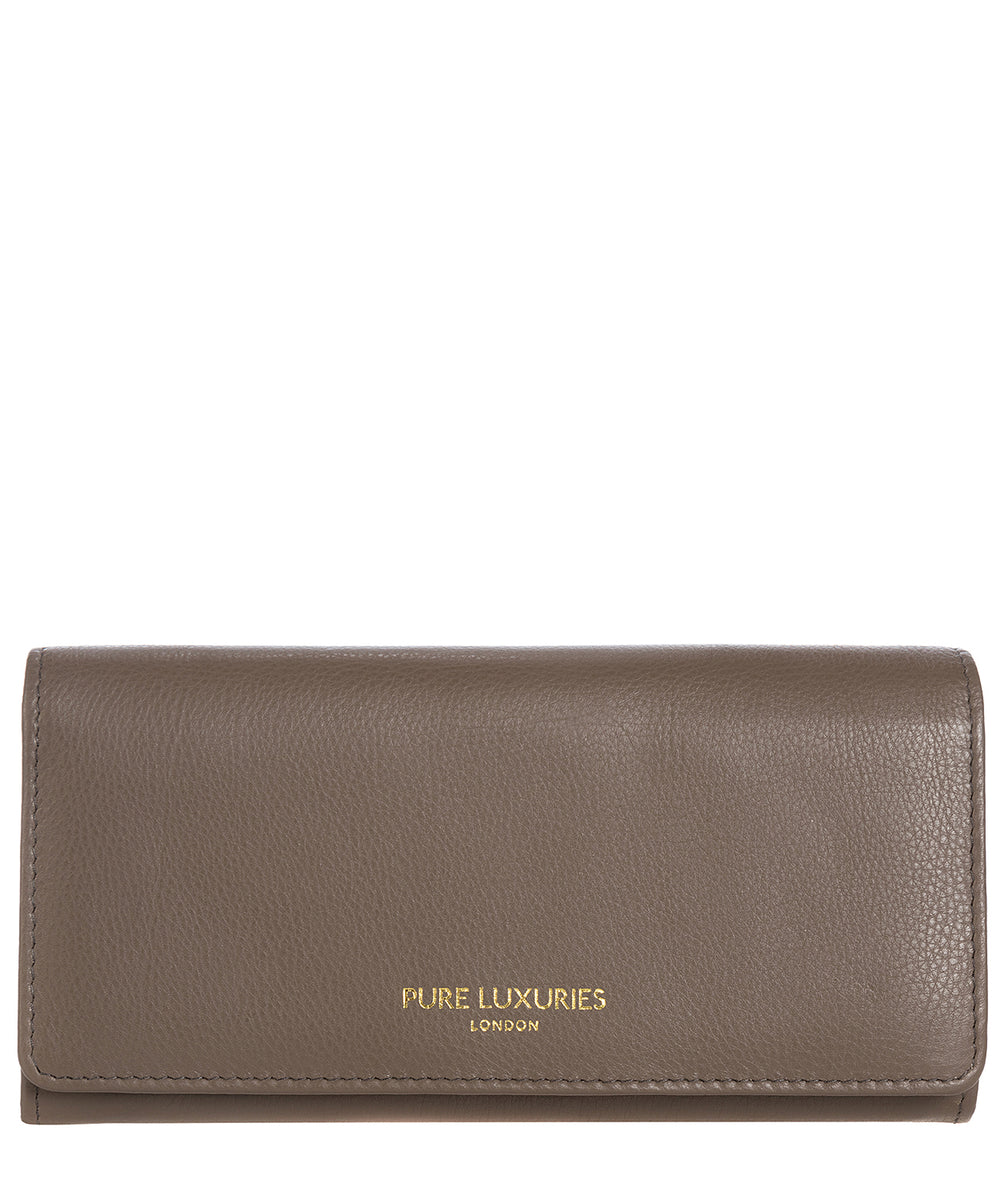 Brown Leather RFID Purse 'Lina' by Pure Luxuries