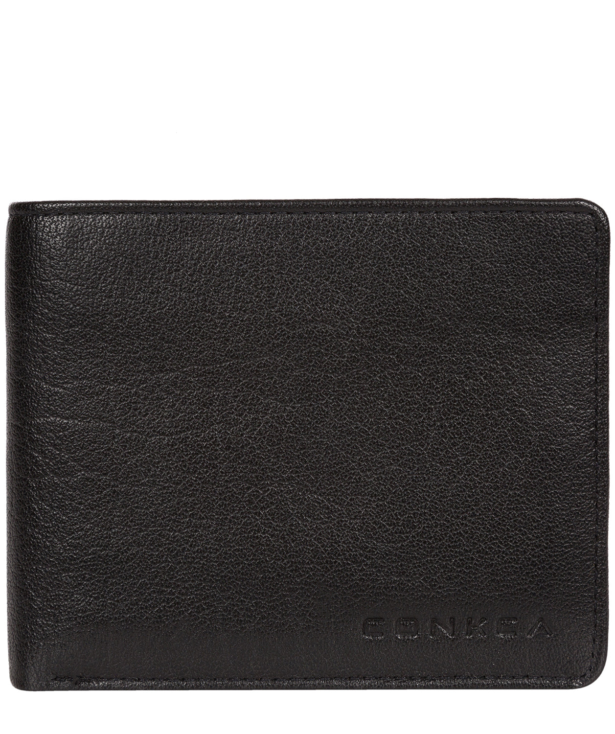 Black Leather BiFold Wallet 'Conan' by Conkca London