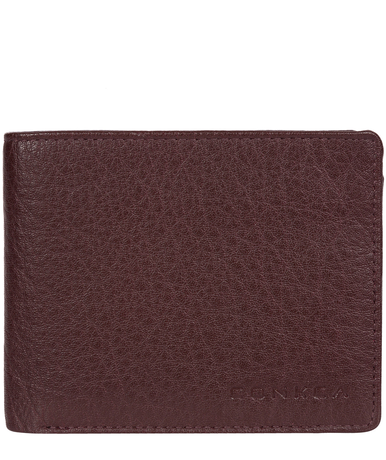 Red Leather BiFold Wallet 'Conan' by Conkca London